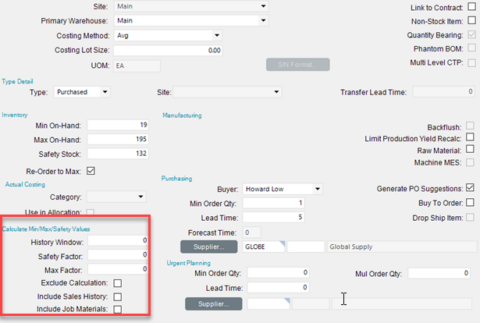 Item Maintenance Epicor Kinetic - Smart Software
